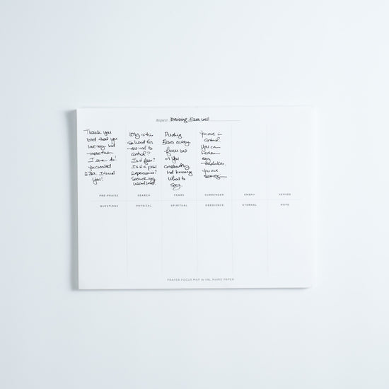 Prayer Focus Map – Val Marie Paper